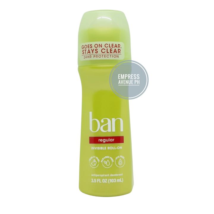 Ban Invisible Roll On Antiperspirant Deodorant Regular Scent 103ml (May ...
