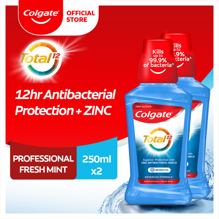 Colgate Total 12 Mouthwash Professional Freshmint, No-Alcohol ...