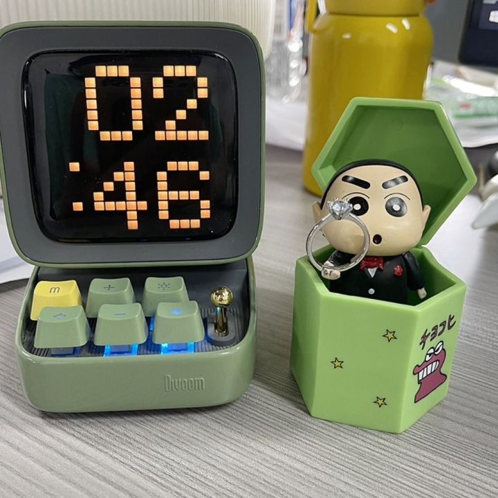 SHUI70300 Ốp có nhẫn Mô hình anime Shin-Chan bút chì màu Hộp bánh quy ...