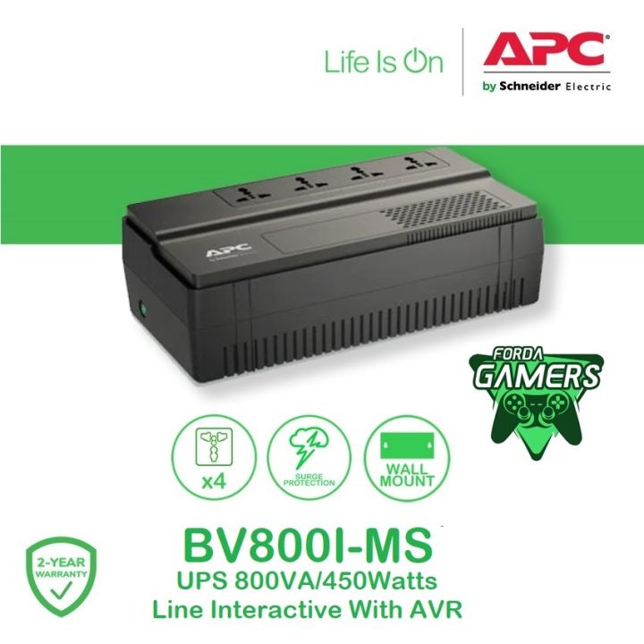 APC Power Supply BV800I-MS 800VA/450Watts Line Interactive | APC UPS | Lazada PH