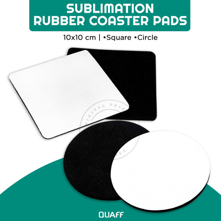 FMP 5 pcs Sublimation Printable Coaster Pad Circle and Square 10cm by ...