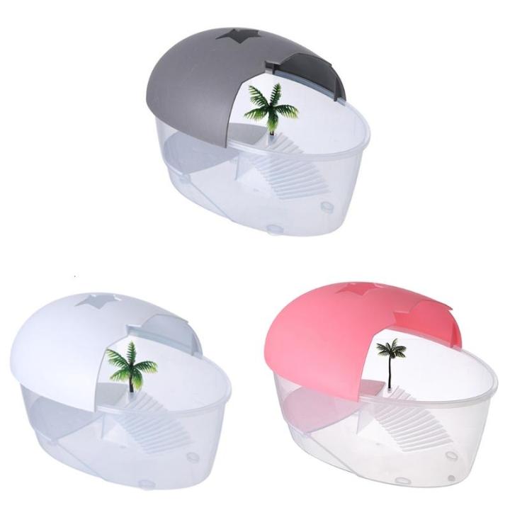 Small Reptile Terrarium Clear Plastic Habitat Equipped with Basking ...