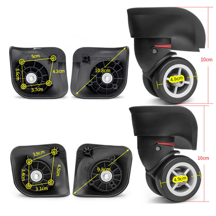 ล้อกระเป๋าสัมภาระกระเป๋าเดินทางกระเป๋าลาก A-08แบบเงียบสำหรับเปลี่ยน ...