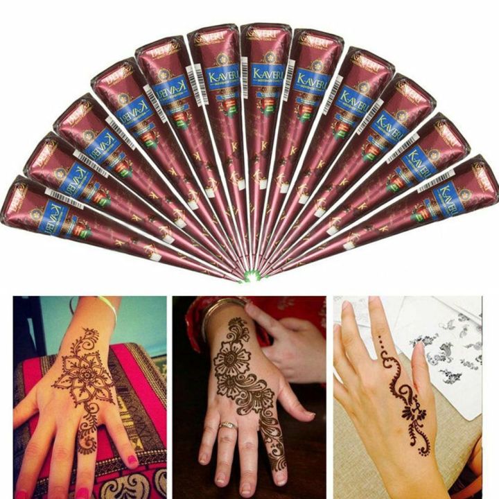 TEENKISS Cream Mehndi Paste Henna Body Paint Mehandi Ink Temporary Art ...