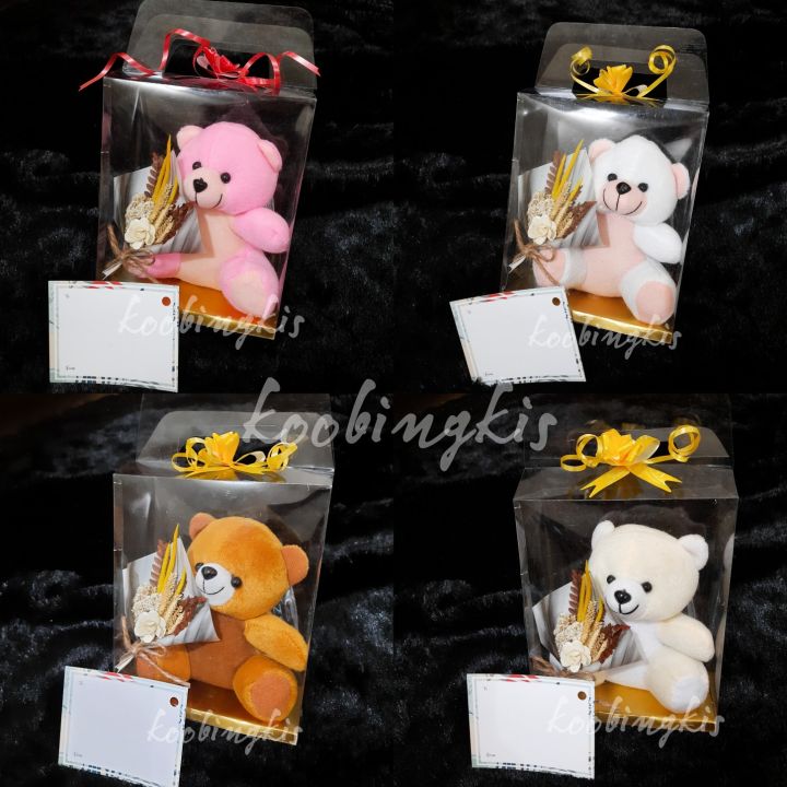 Koobingkis Bear Mika buket bunga kering mini | Lazada Indonesia
