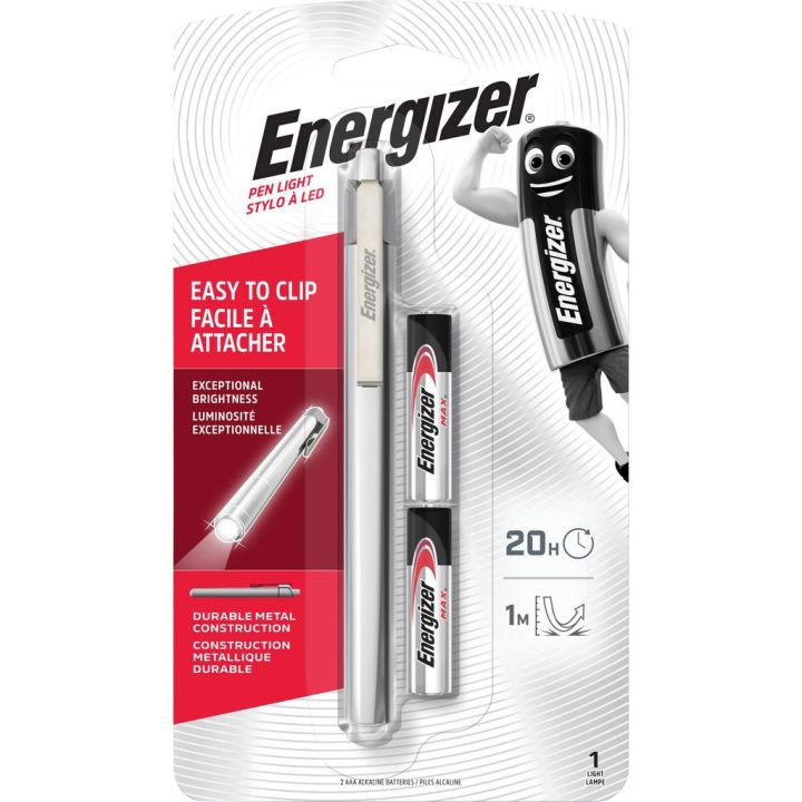 Energizer Metal Pen Light Energizer Penlight LED Pocket Flashlight ...