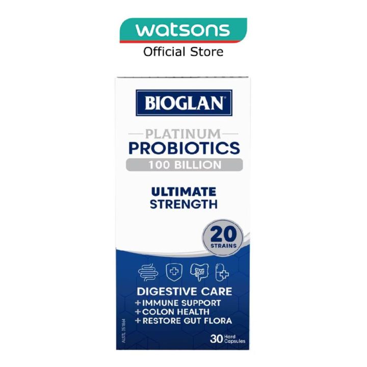 BIOGLAN Platinum Probiotic 100 Billion Ultimate Strength Hard Capsule ...