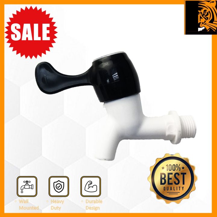 SONCO Bathroom/kitchen PVC Faucet Pillar Mounted Bib Water Tap Basin ...