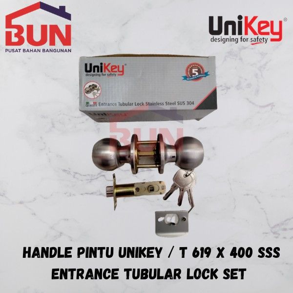 Handle Pintu UNIKEY / T 619 X 400 SSS ENTRANCE Tubular Lock Set ...