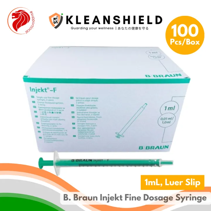 B BRAUN Injekt 1ml Fine Dosage Syringe Luer Slip, 100's/Box | Lazada ...
