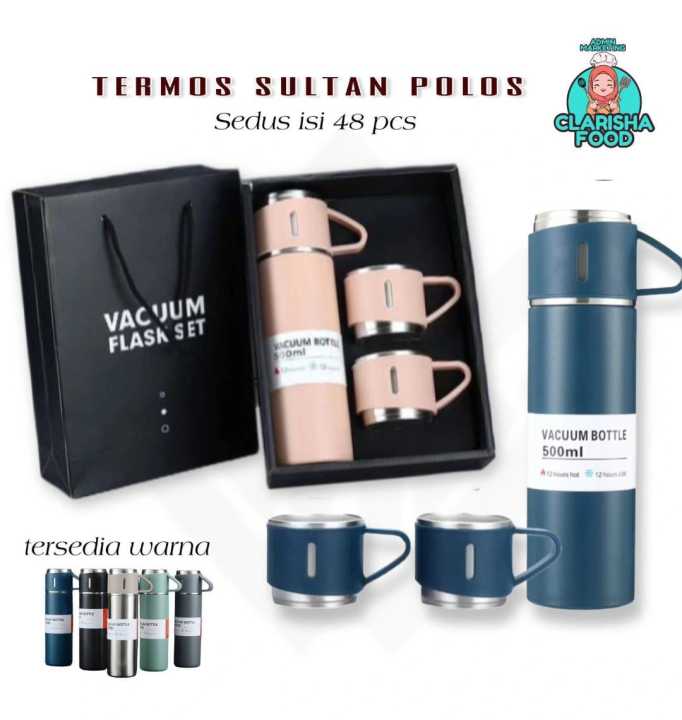 Termos Sultan Vacuum Flask Set / Good Mood Vibe Premium 500 ML Panas ...