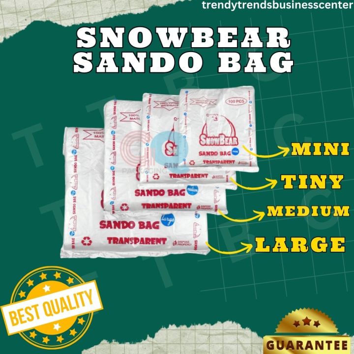 [100 PCS] TRANSPARENT PLASTIC SANDO BAG HIGH QUALITY MINI TINY MEDIUM ...