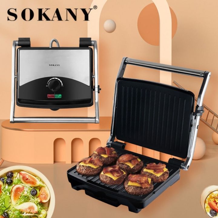 Máy kẹp nướng bánh mì ép bánh sandwich SOKANY SK-210 công suất cao ...