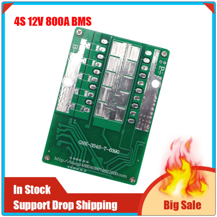 4S 12V 800A BMS Li-Iron Lithium Battery Charger Protection Board with Power Battery Balance ...