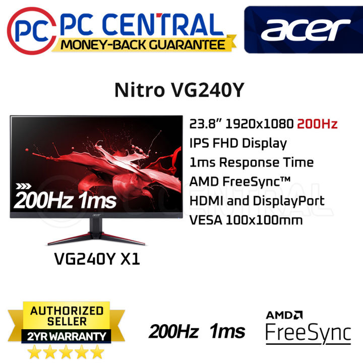 Acer Nitro VG0 VG240Y X1 24" IPS Full HD Gaming Monitor 200Hz I 99% ...