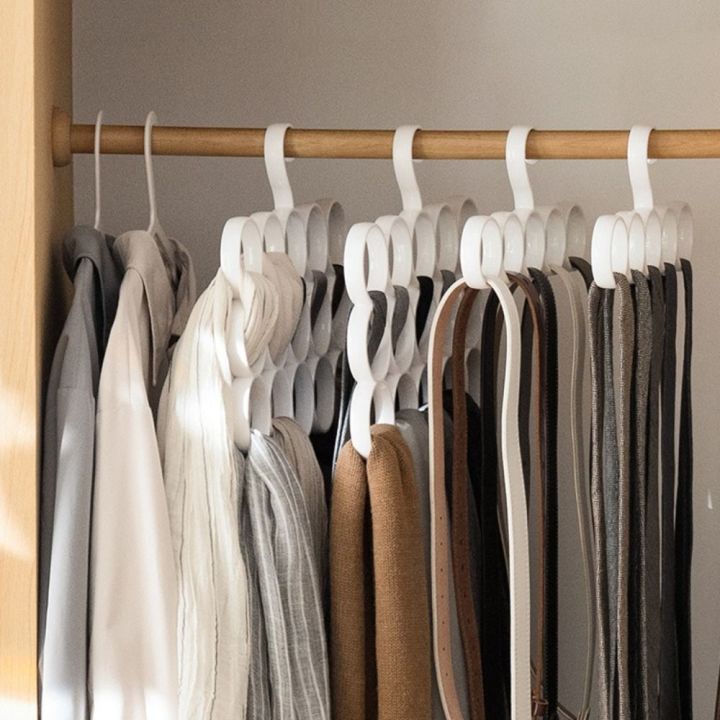 SDFBN แหวน5/15 ที่แขวนเก็บผ้าพันคอ พลาสติกทำจากพลาสติก มีหลายรู ที่แขวน ...