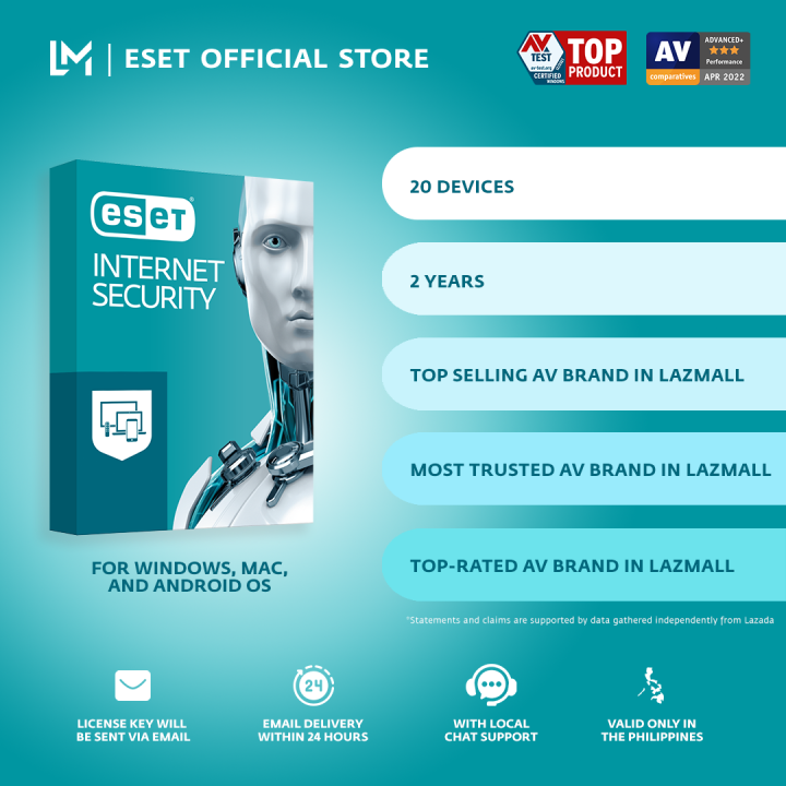 ESET Internet Security - 2-Year Subscription for 20 Devices - License ...