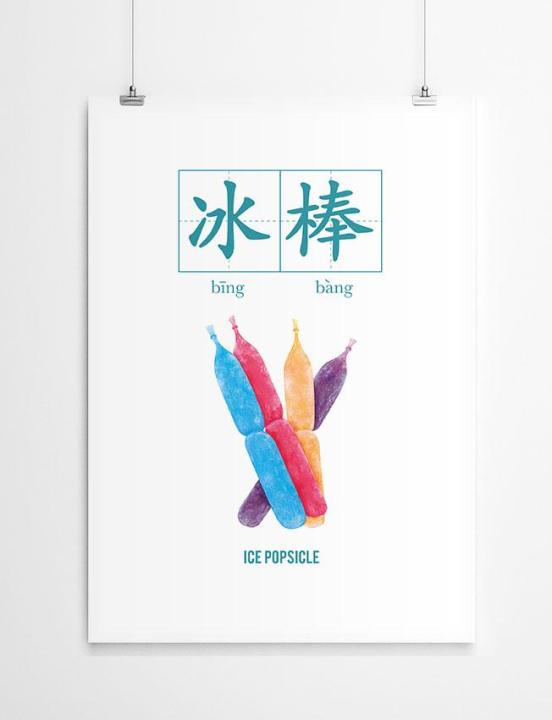 Ice Popsicle 冰棒 Childhood Snack Poster (Frame not included) | Lazada ...
