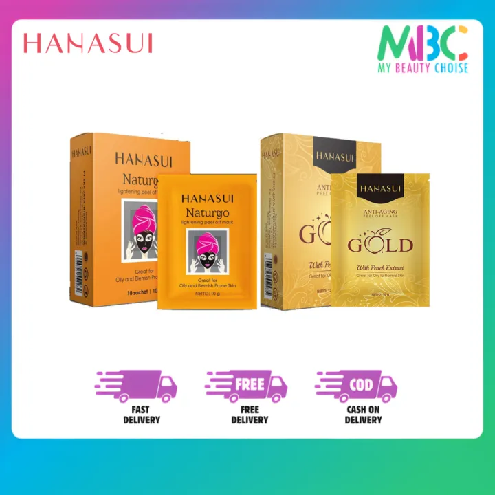 Masker Naturgo Hanasui 1 Box + Masker Gold Hanasui 1 Box | Lazada Indonesia