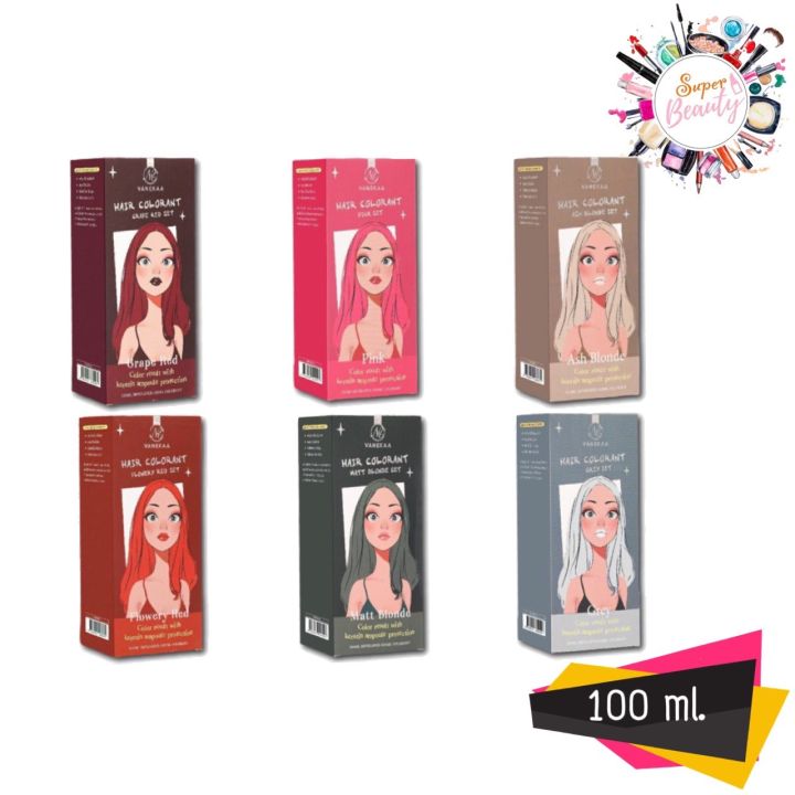 สีย้อมผม สีผม Vanekaa ครีมเปลี่ยนสีผม Vanekaa Hair Colorant วานีก้า ...
