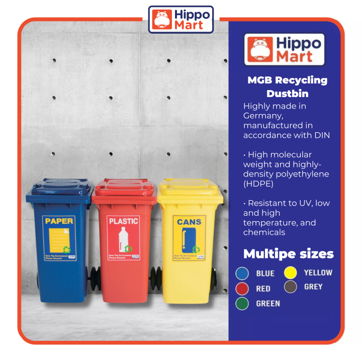 MGB Recycling Dustbin | Mobile Garbage Bin | Various Sizes | Trash Bin ...