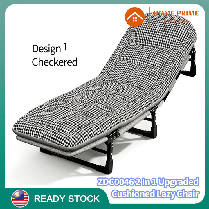 HP ZDC0046 2 In 1 Upgraded Lazy Chair Cushioned Bed Padded Sleeping ...