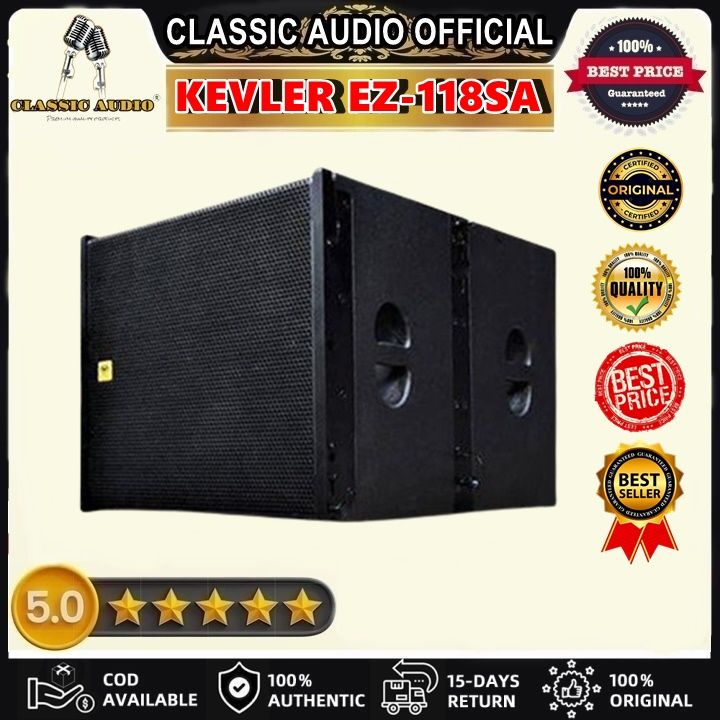 KEVLER EZ-118SA 18" 1200W Active Subwoofer Line Array Speaker System ...