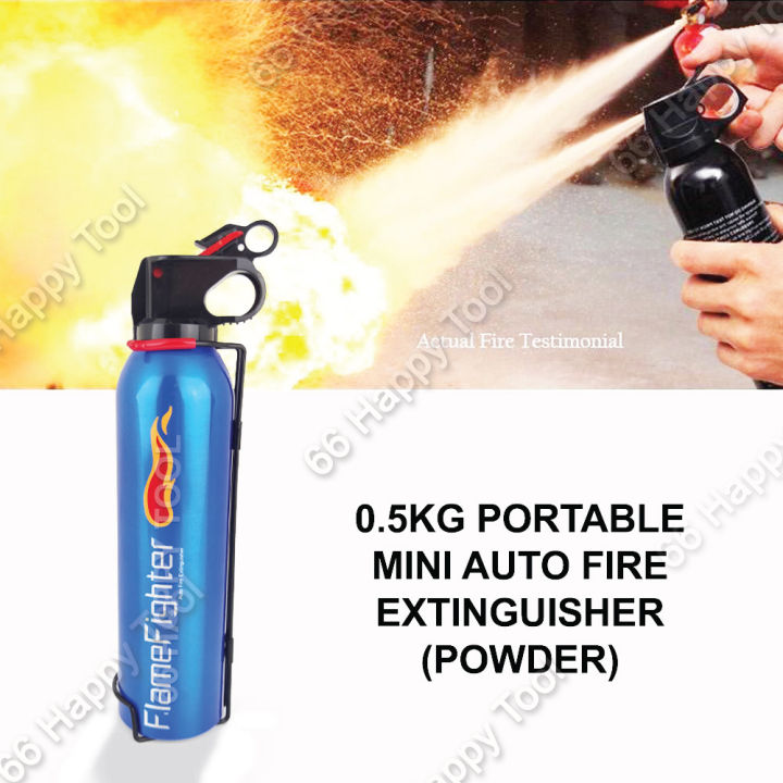 66 Happy Tool Ready Stock Portable Car / Home 0.5KG FlameFighter Mini Auto Fire Extinguisher ...