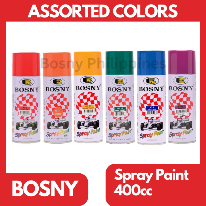 Bosny Original Acrylic Spray Paint 400cc Assorted Colors | Lazada PH