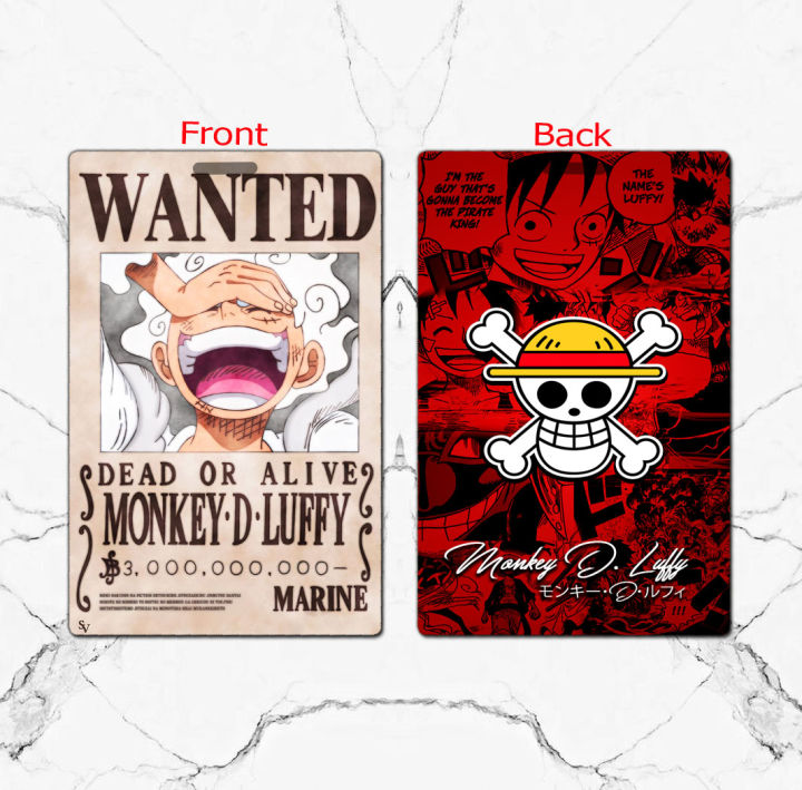 One Piece Wanted Poster KeyChain Pvc Hang Card Id with Silicone Rubber ...