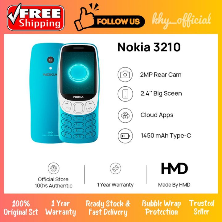 New Original Nokia 3210 4G Keypad Features Phone [ 2.4" Inches Display ...