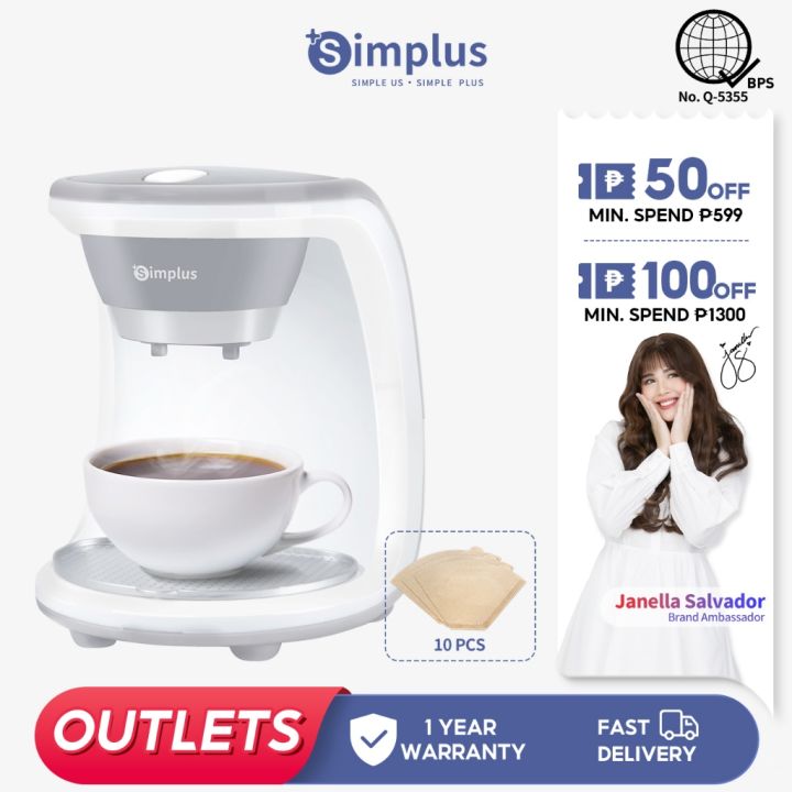 Simplus Drip Coffee Maker American Electric Coffee Machine 300ml Capacity For 1-2 Cups | Lazada PH