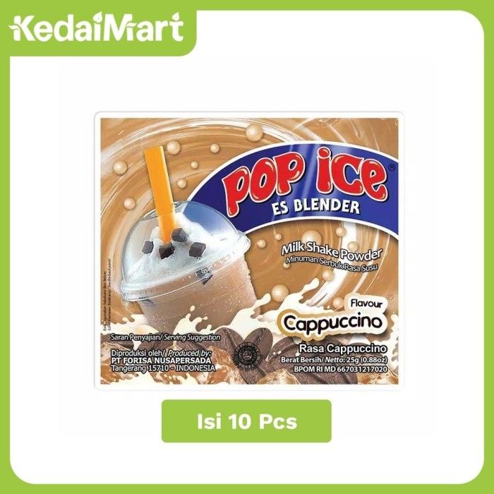 Pop Ice Minuman Es Blender Rasa Cappuccino Renceng Isi 10 | Lazada ...