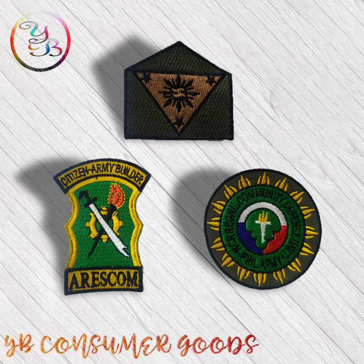 rotc patches set ncr arescom hukbong katihan for uniform accessories ...