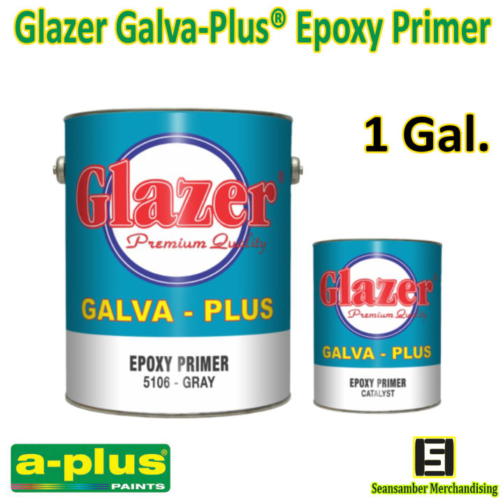 Glazer Galva-Plus Epoxy Primer with Catalyst A-Plus 1Gallon or 4Liters ...