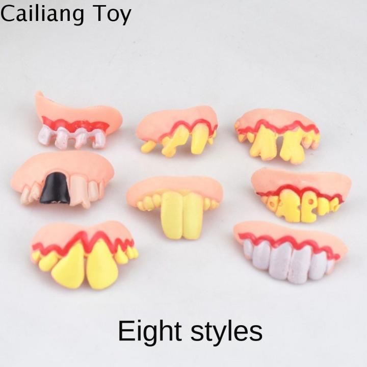 CAILIANG 10 Style Funny Dentures Denture Gags Shocker Ugly Fake Teeth ...