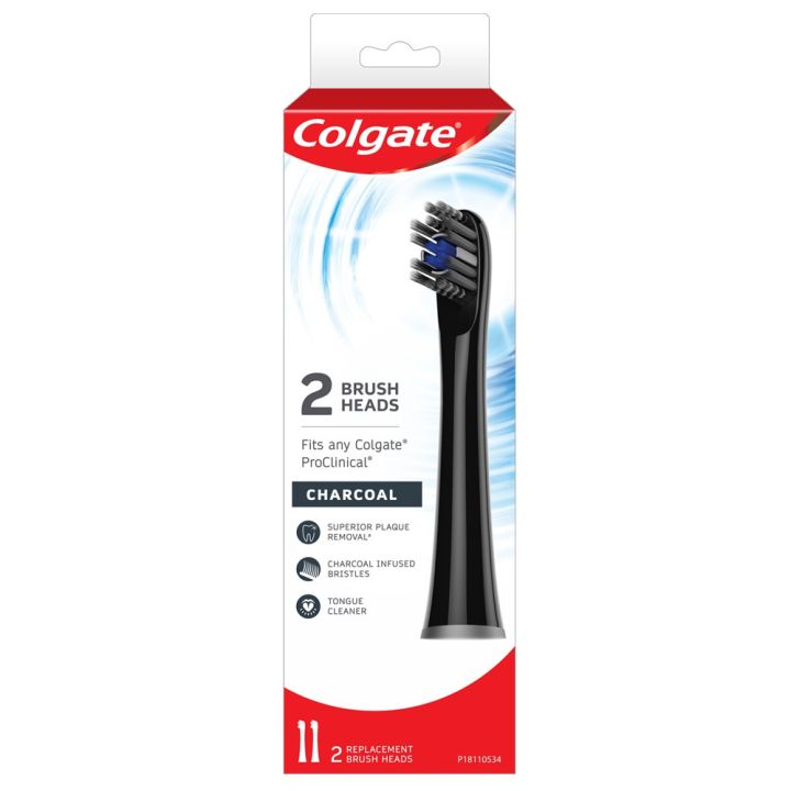 Colgate ProClinical 150 Charcoal Battery Powered Toothbrush Refill 2s ...