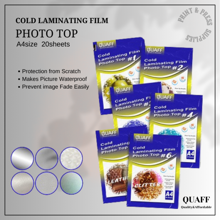 PP Supplies- QUAFF Photo Top A4 Size 80micron (20 sheets) | Lazada PH