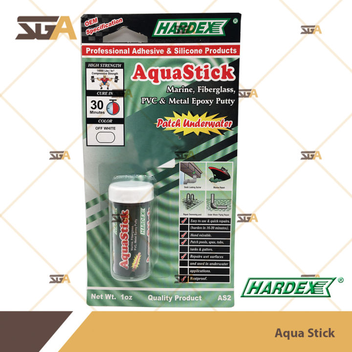 HARDEX AS-2 AQUA STICK UNDERWATER EPOXY COMPOUND, Marine, Fiberglass ...
