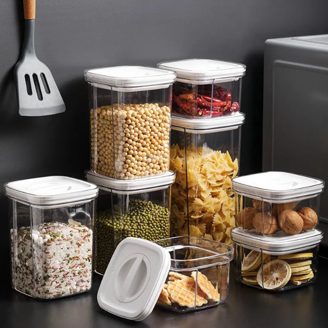 Airtight Container Easy Open Lock Lid Airtight Container Food Storage ...