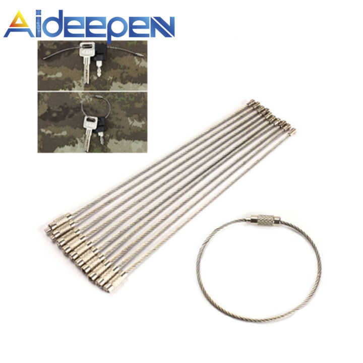 Original Aideepen 1/10PCS Stainless Steel EDC Aircraft Cable Wire Key ...