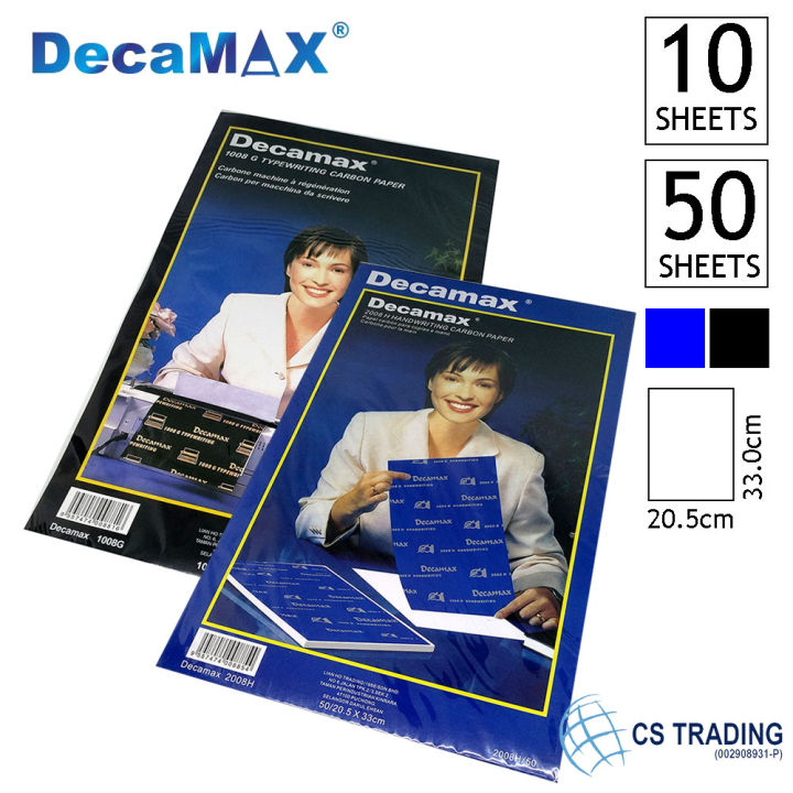 Decamax Carbon Paper - Blue / Black / 10pcs / 50pcs | Lazada