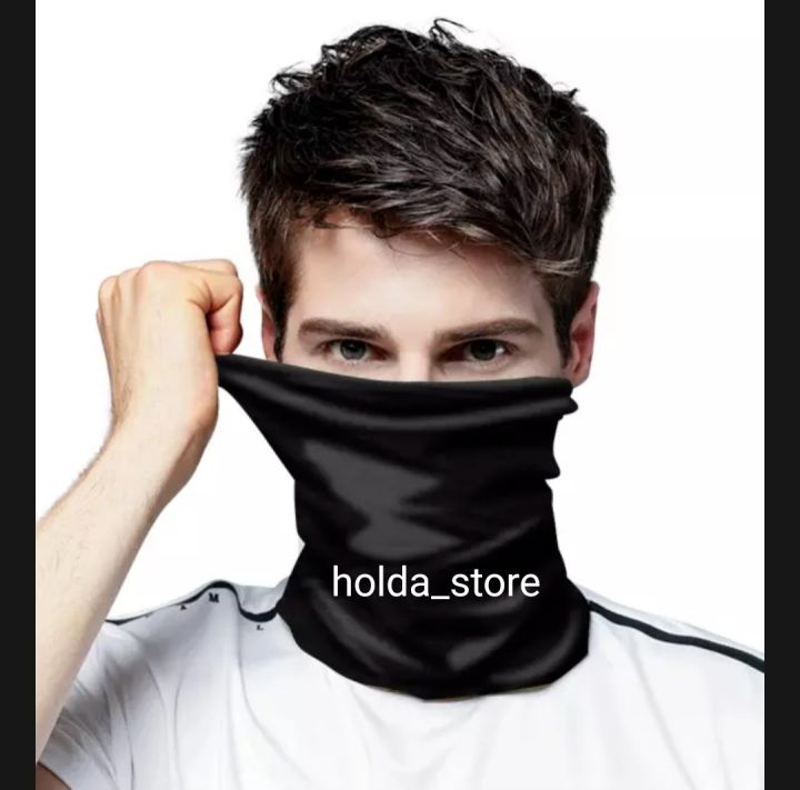 buff masker hitam polos isi 3 pcs | Lazada Indonesia