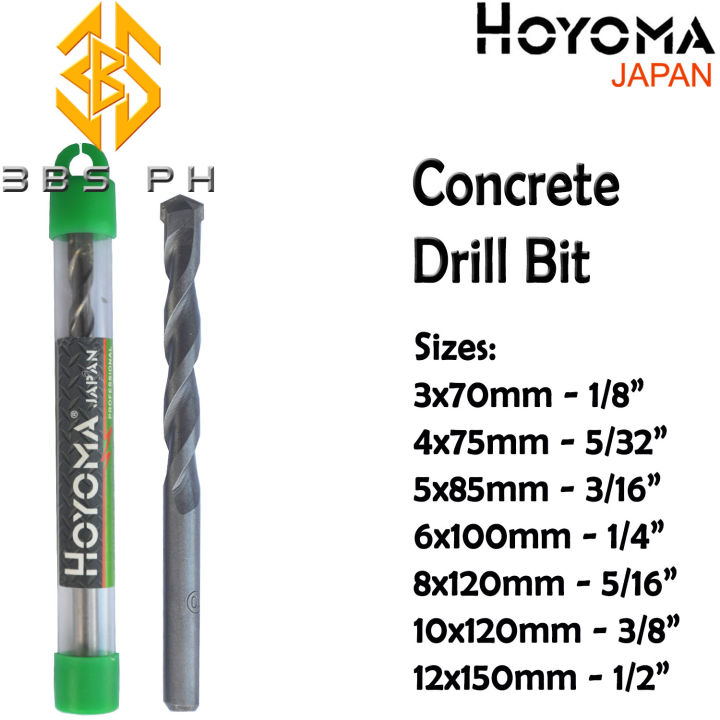 Hoyoma Japan Masonry Concrete Drill Bit Heavy Duty High Quality I 3BS ...