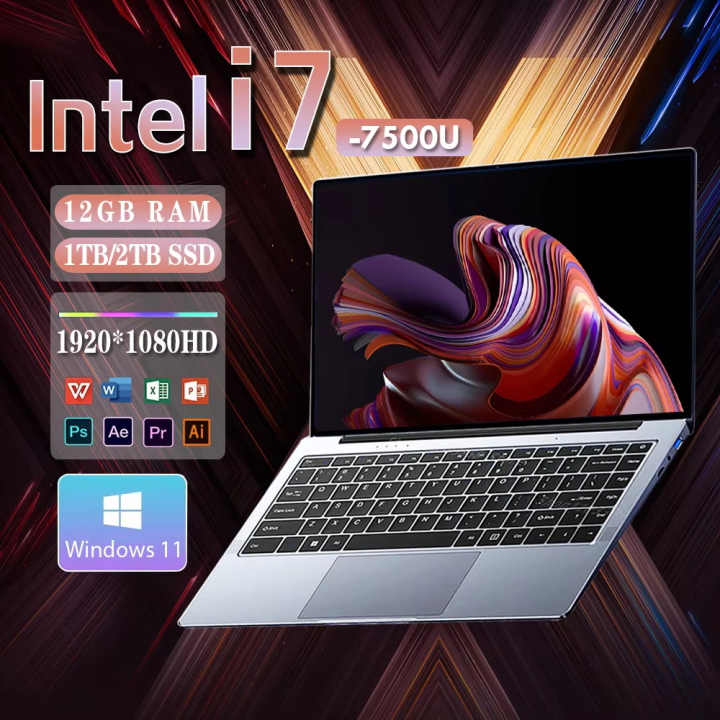 2025 NEW 14.1 " Portable Laptop Computer Intel Core i7 7500U Dual Core ...