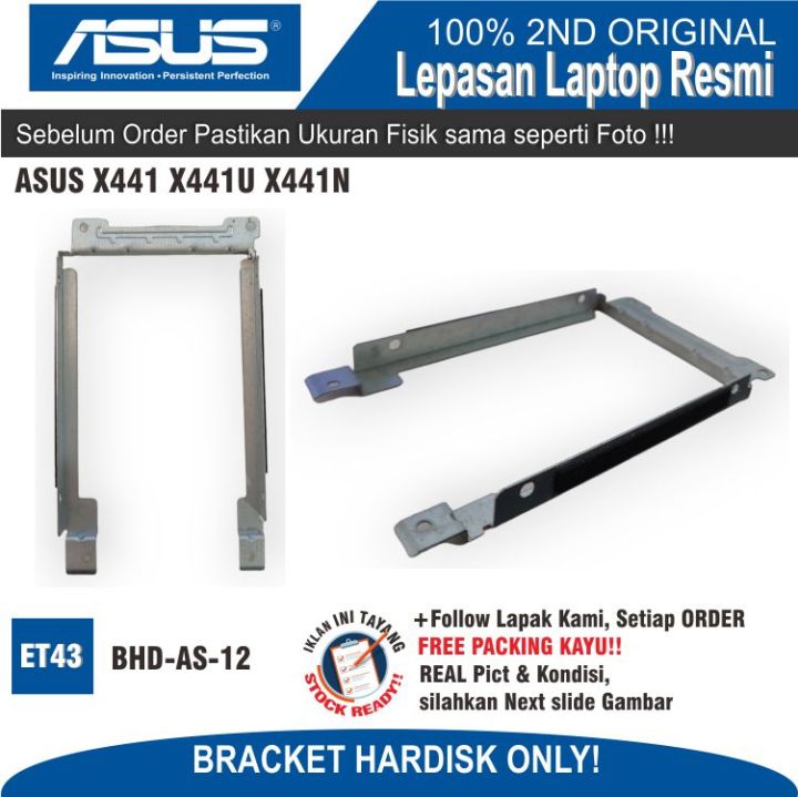 ET43 BHD-AS-12 INTERNAL BRACKET HARDISK LAPTOP ASUS X441 X441U X441N ...