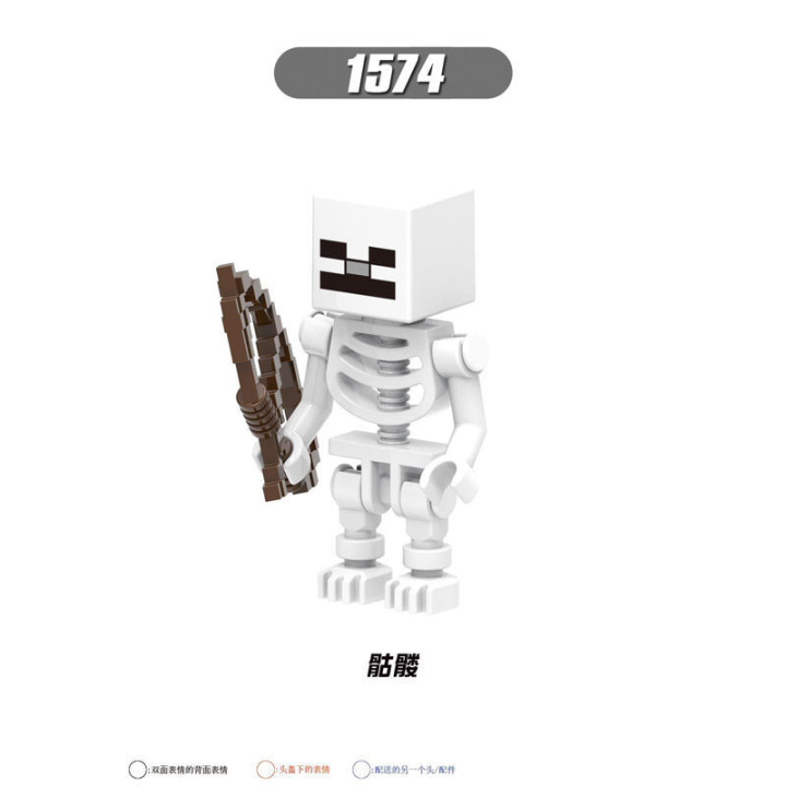 Minecraft Steve Enderman Alyx Iron Golem Skeleton Zombie Compatible ...