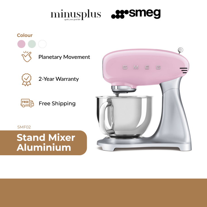 Smeg (800w) 10 Speeds Smooth Start Function Stand Mixer (Pink / Pastel ...