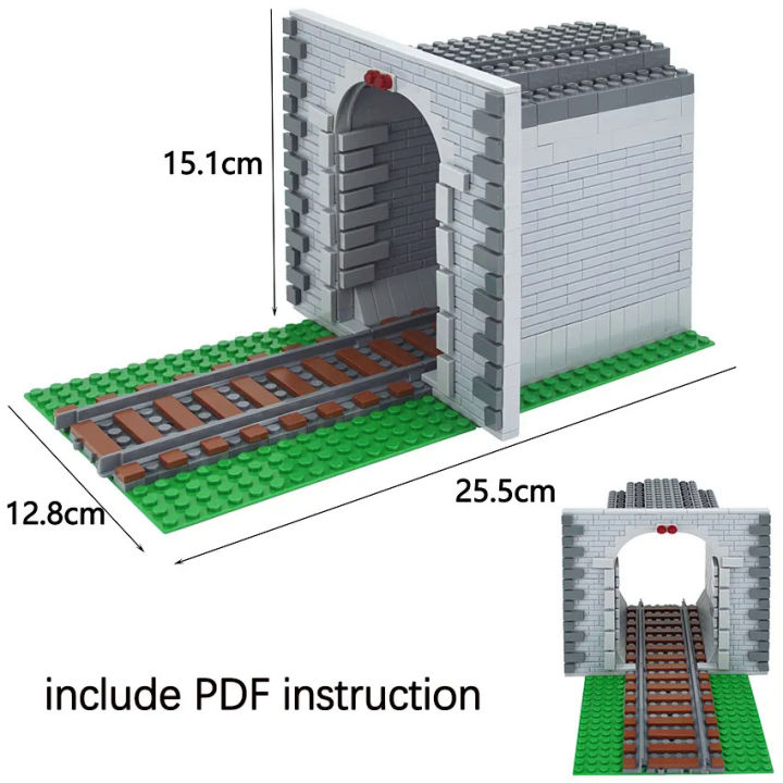 MOC Train Cave Tunnel Exit Entrance Model Set Track Mountain Railway ...