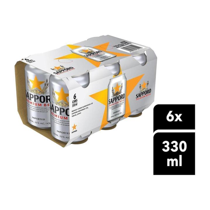 Sapporo Premium Draft Beer (6 x 330ML) | Lazada Singapore